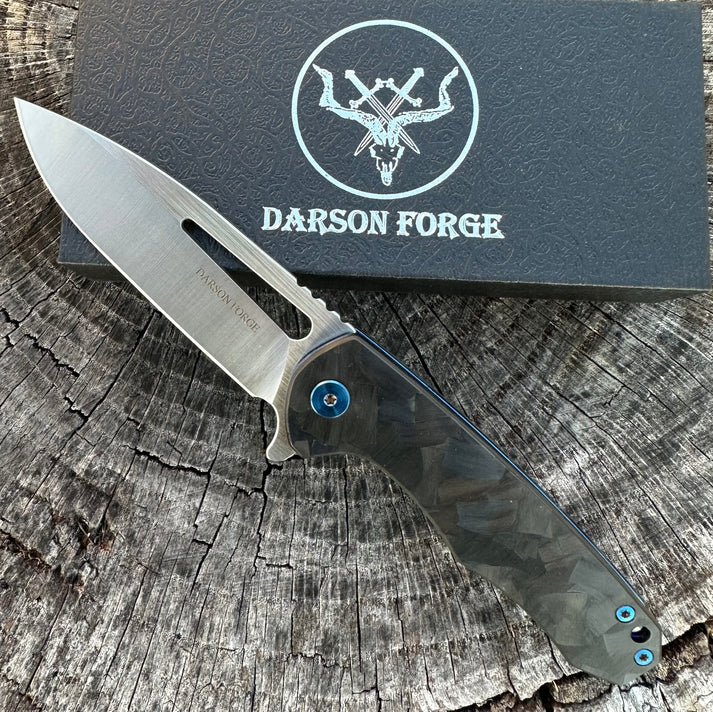 DFF-002 Forged Marble Carbonfiber Folding Knife – DarsonForge